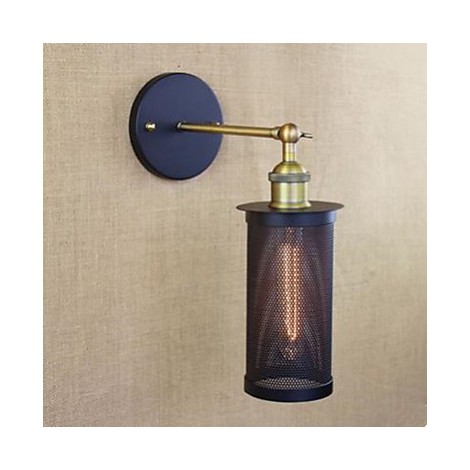 Wall Lamp, Wrought Iron With Iron Net - Lighting pop