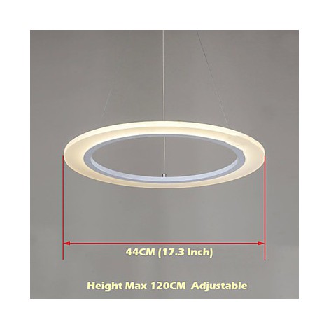 LED Pendant Light Round Ceiling Chandelier Milky Acrylic Ceiling Lamps ...