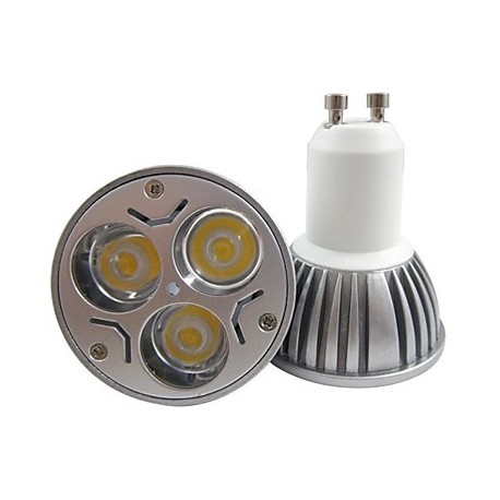 3W GU10 LED Spotlight MR16 3 High Power LED 250-300 lm Warm White ...