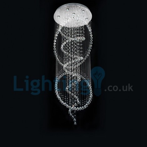 10 Light Modern Classic Downlight Electroplated Chandelier Crystal Rain ...